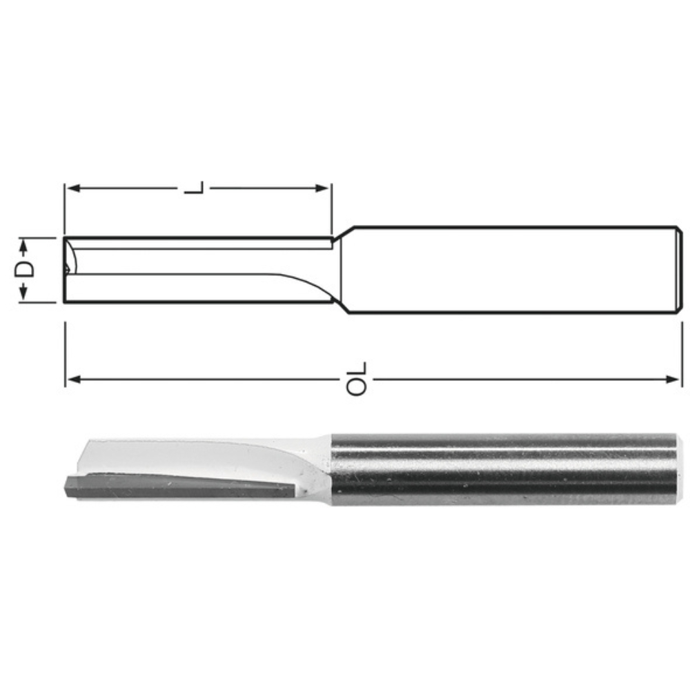 Makita Ravno glodalo sa jednim zupcem 48x13mm prihvat 8mm, D-47391