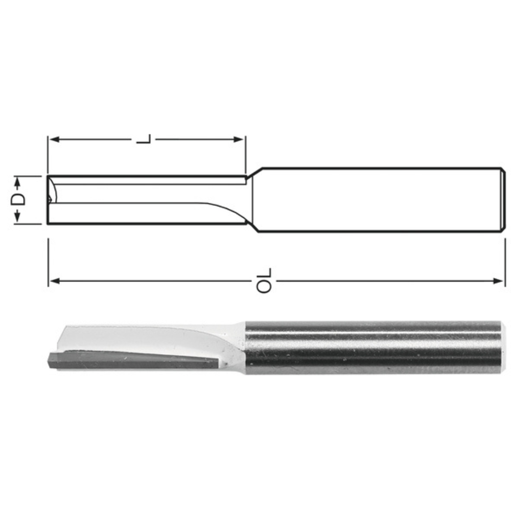 Makita Ravno glodalo sa jednim zupcem 50,8x19mm prihvat 6mm, D-47416