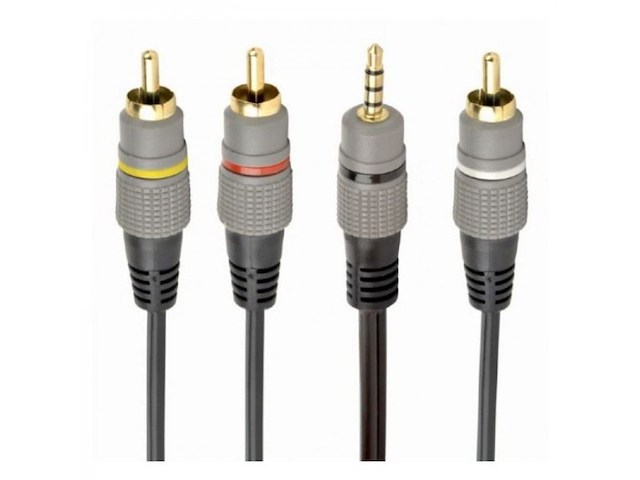 CCAP-4P3R-1.5M Gembird 3.5 mm 4-pin to RCA audio-video cable, 1.5m