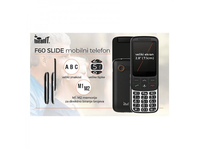 Mobilni telefon F60 SLIDE , 2.8 ekran ( 7.1 cm ), Dual SIM