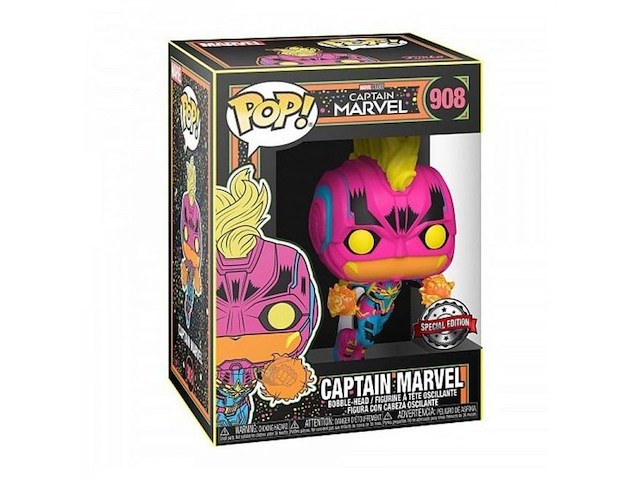 Funko Pop! Marvel: Captain Marvel - Captain Marvel Blacklight (Excl.)