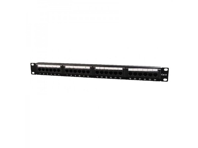 NPP-C624CM-001 Gembird Cat.6 24 port patch panel with rear cable management