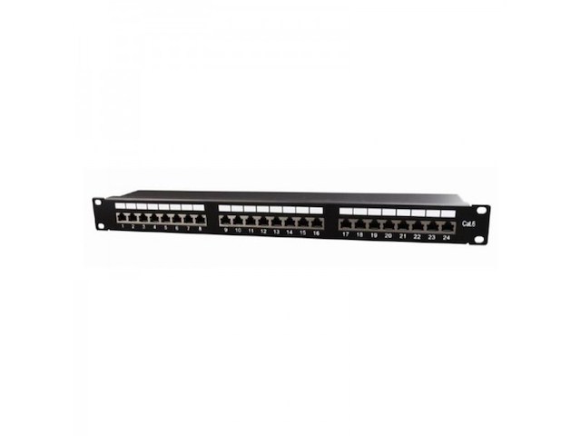 NPP-C624-002 Gembird Cat.6 24 port shielded patch panel, 19 1U