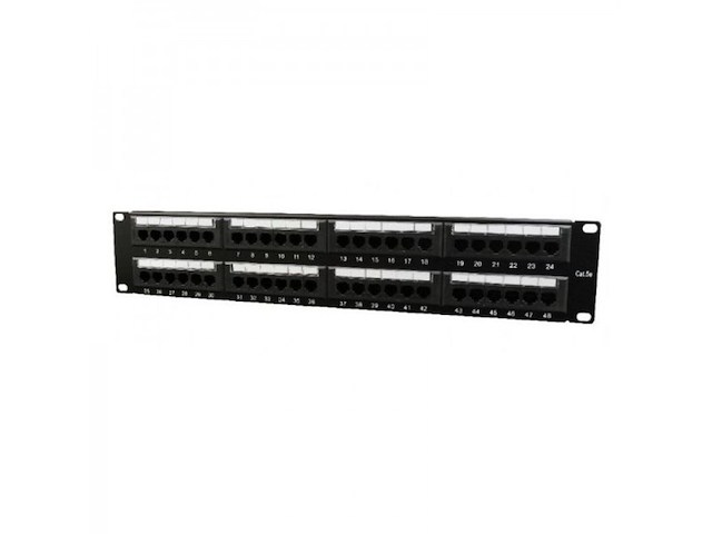 NPP-C548CM-001 Gembird Cat.5E 48 port patch panel with rear cable management