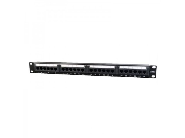 NPP-C524CM-001 Gembird Cat.5E 24 port patch panel with rear cable management