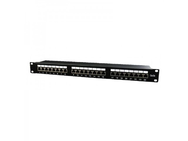 NPP-C524-002 Gembird Cat.5E 24 port shielded patch panel, 19 1U