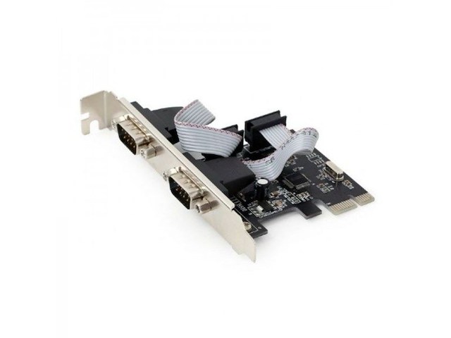 SPC-22 Gembird 2 serial port PCI-Express add-on card, with extra low-profile bracket
