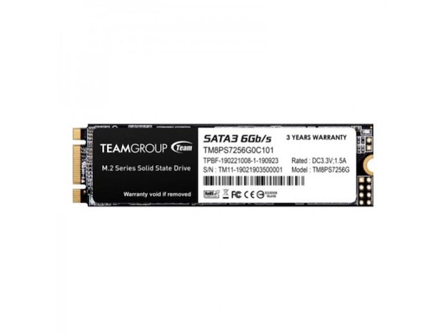 TeamGroup M.2 2280 256GB MS30 NGFF SSD SATA3 500/400MB/s TM8PS7256G0C101