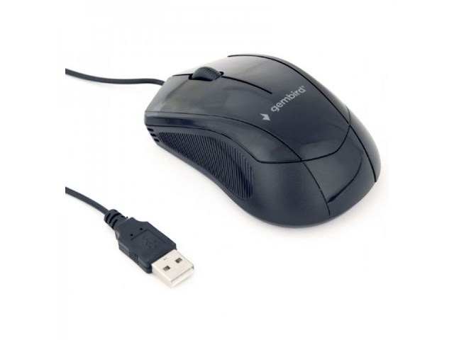 MUS-3B-02 ** Gembird Opticki mis 1000Dpi 3-button black 105mm USB (259)