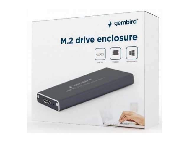 EE2280-U3C-01 Gembird Kuciste za M.2 SSD (NGFF) memoriju USB3.0 black