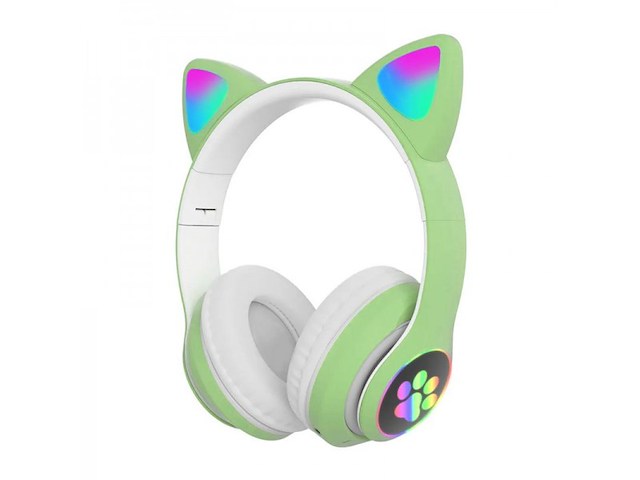 Bluetooth slusalice Cat Ear zelene