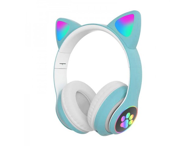 Bluetooth slusalice Cat Ear plave