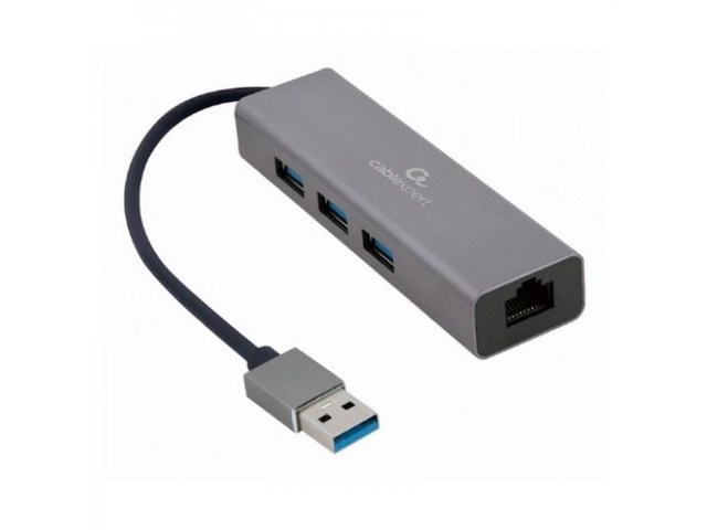 A-AMU3-LAN-01 Gembird USB AM Gigabit network adapter with 3-port USB 3.0 hub