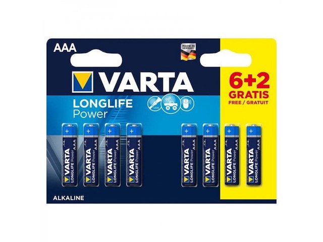 VARTA-4903SO AAA 1.5V LR03 MN2400, PAK8 CK, ALKALNE baterije LONGLIFE