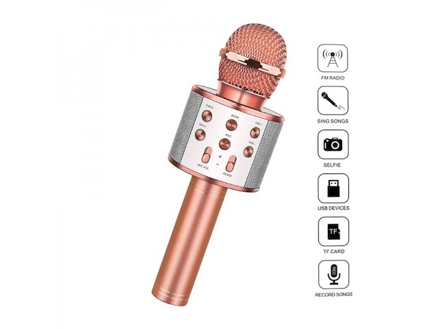 Bluetooth mikrofon roze