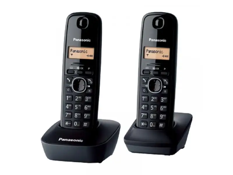 PANASONIC DECT KX-TG1612FXH DUO BEŽIČNI TELEFON, CRNA