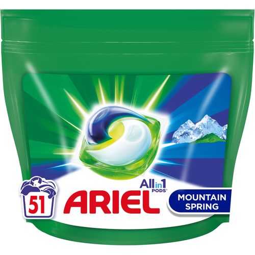 ARIEL Gel kapsule za pranje veša Mountain Spring 51 kom, 50 pranja