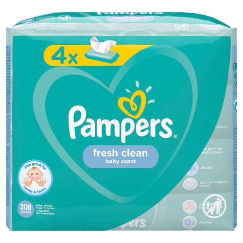 Pampers vlažne maramice Fresh 4x52 kom