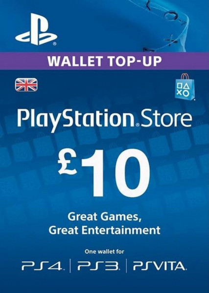 Playstation Wallet PSN Gift Card £10 UK - 10 funti