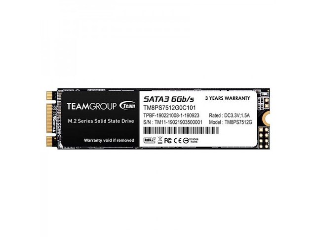 TeamGroup M.2 2280 256GB MS30 NGFF SSD SATA3 530/430MB/s TM8PS7512G0C101