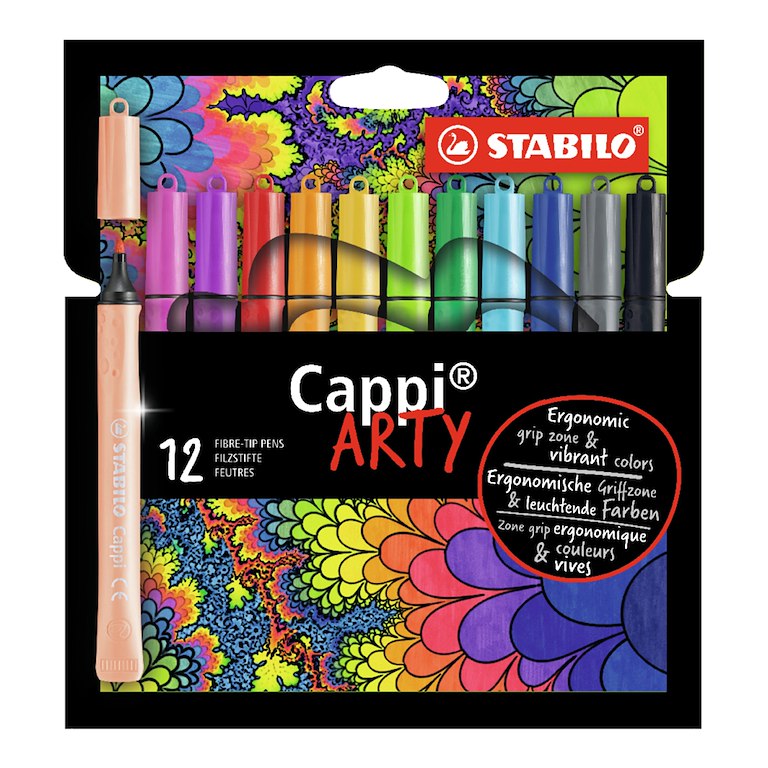 Flomasteri STABILO Cappi Arty set 1/12