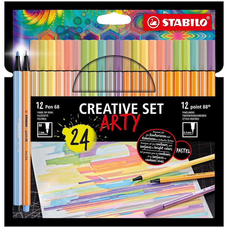 Kreativni set STABILO Pen 68 + STABILO point 88 Arty 1/24