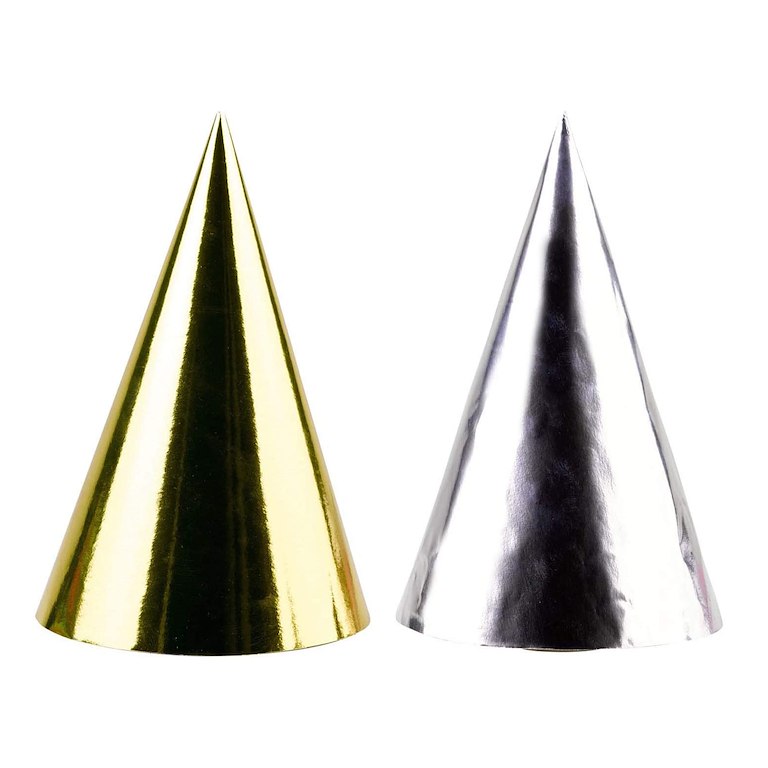 Party kapice gold/sliver 15,5 cm mix 1/4