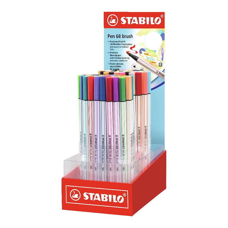 Četkica flomasteri STABILO Pen 68 brush displej 1/80