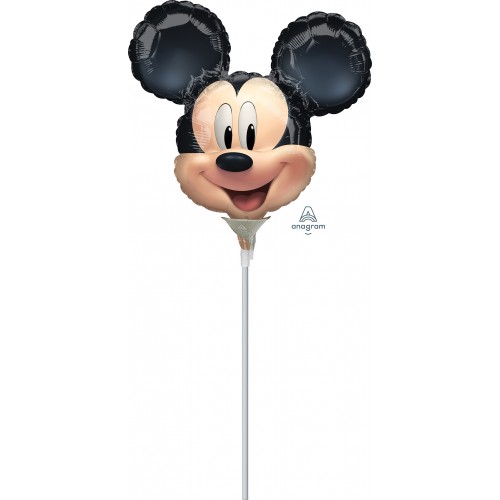 Folija balon na štapiću 3D Mickey Mouse
