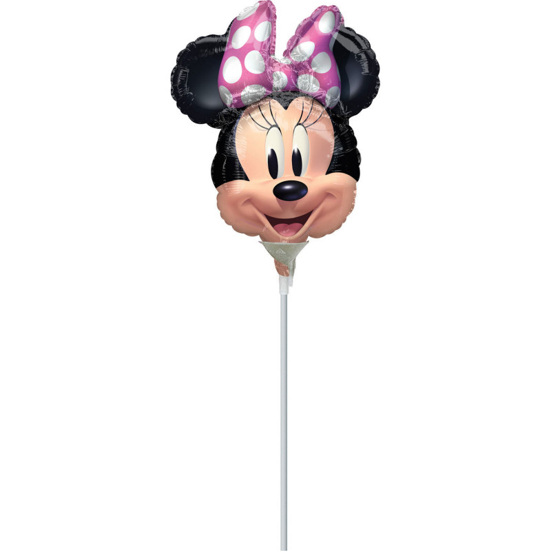 Folija balon na štapiću 3D Minnie Mouse
