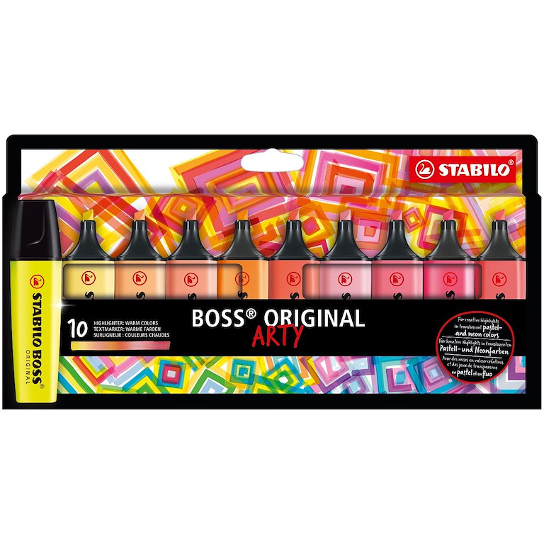 Signir STABILO BOSS ORIGINAL Arty set 1/10 tople boje