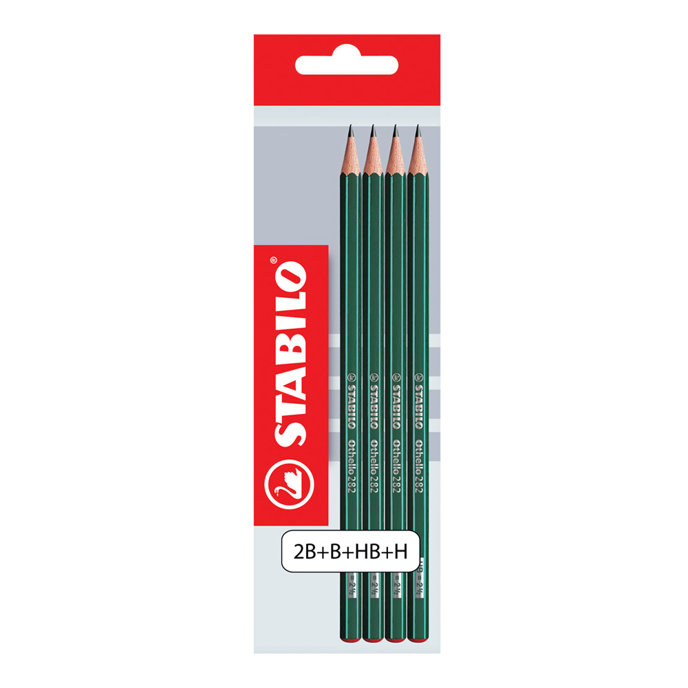 Grafitna olovka STABILO Othello 282 2B+B+HB+H eko pak. 1/4