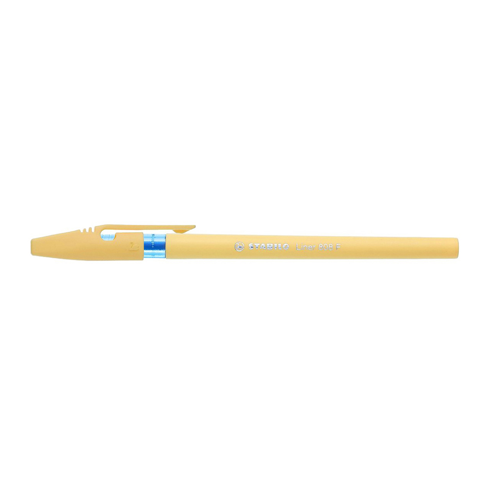 Hemijska olovka STABILO liner 808P pastel žuta / plavo mastilo