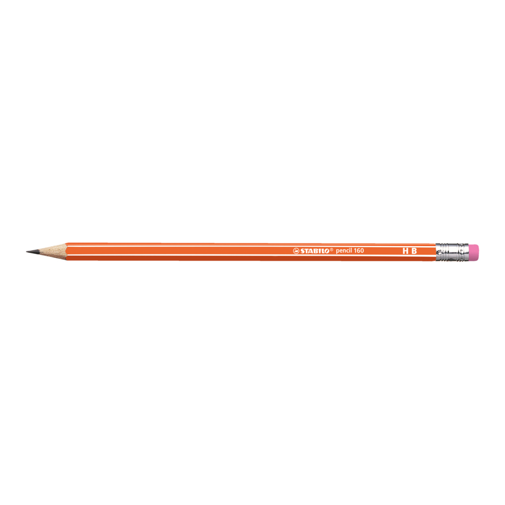 Grafitna olovka sa gumicom STABILO pencil 160 HB oranž