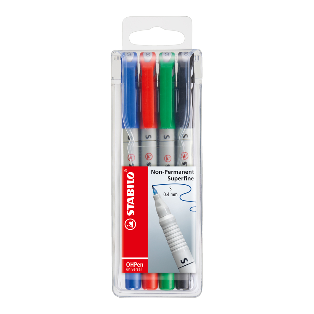 Vodootporni marker STABILO OHPen F set 1/4