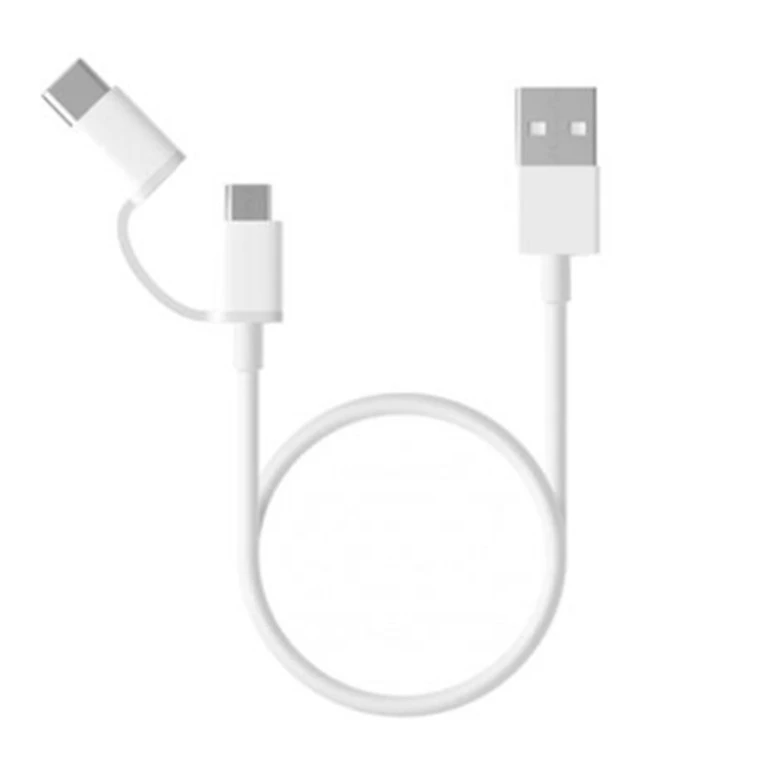 Xiaomi SJV4082TY 2u1 kabl za punjač USB A (muški) na micro USB/Type C (muški) 1m beli