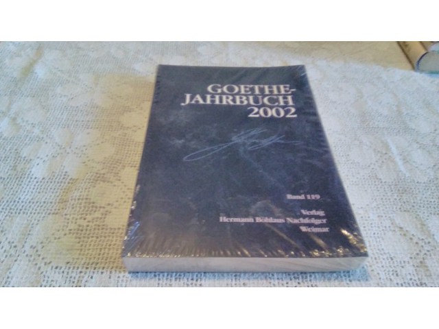 GOETHE-JAHRBUCH 2002,,GETEOV GODISNJAK,,NOVO,ODLICNO!