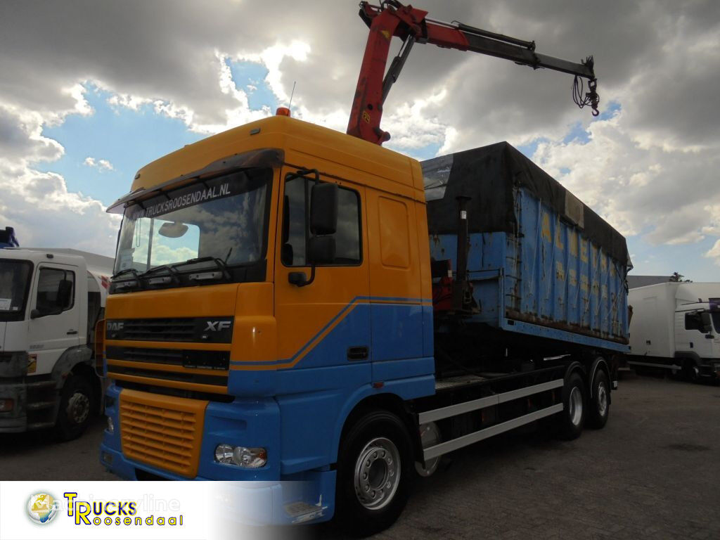 DAF XF 95.530 + hooksystem + crane palfinger PK 12500 A 12.5 t/m+ se pokretna dizalica