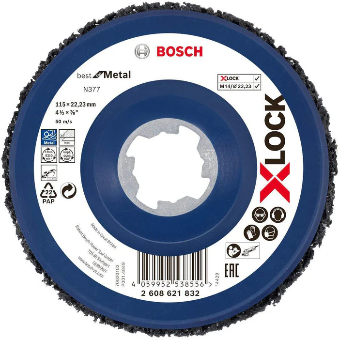 Bosch X-LOCK disk za čišćenje N377 115mm, Best for Metal - 2608621832