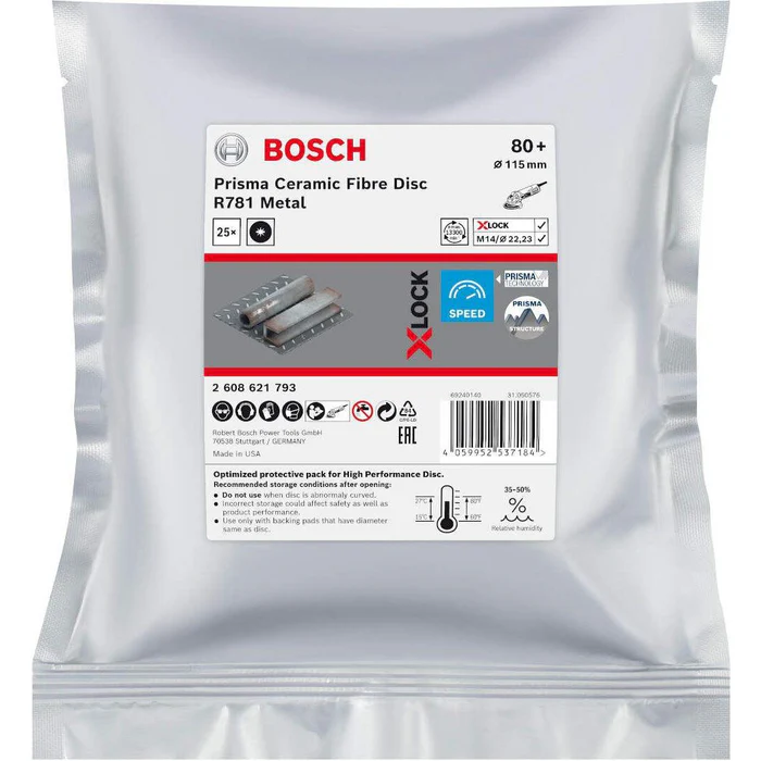 Bosch X-LOCK fiber disk R781, 115 mm G80 pakovanje od 25 kom. - 2608621793