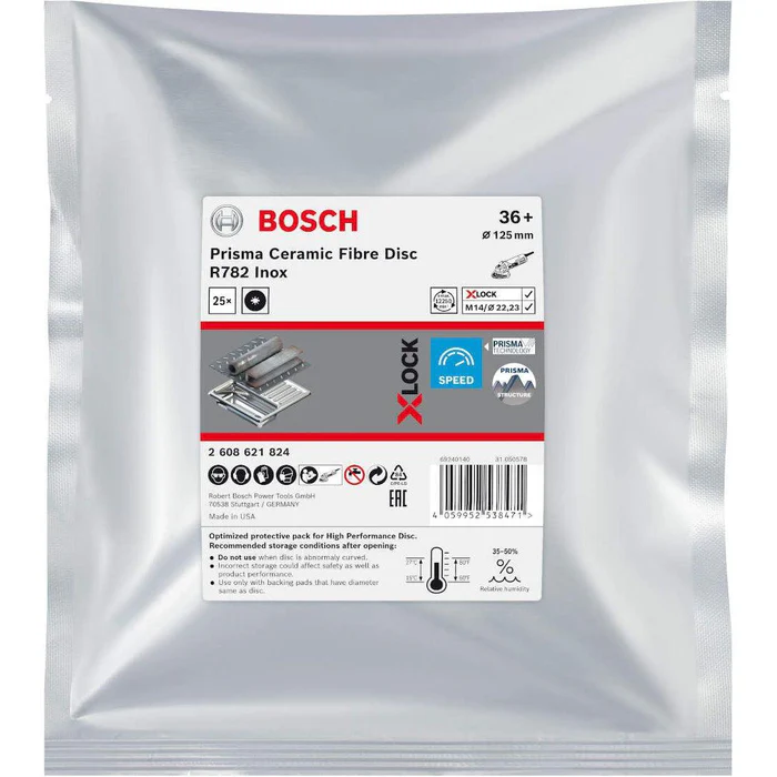 Bosch X-LOCK fiber disk R782 125 mm G36 pakovanje od 25 kom. - 2608621824