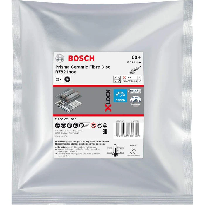 Bosch X-LOCK fiber disk R782 125 mm G60 pakovanje od 25 kom. - 2608621825