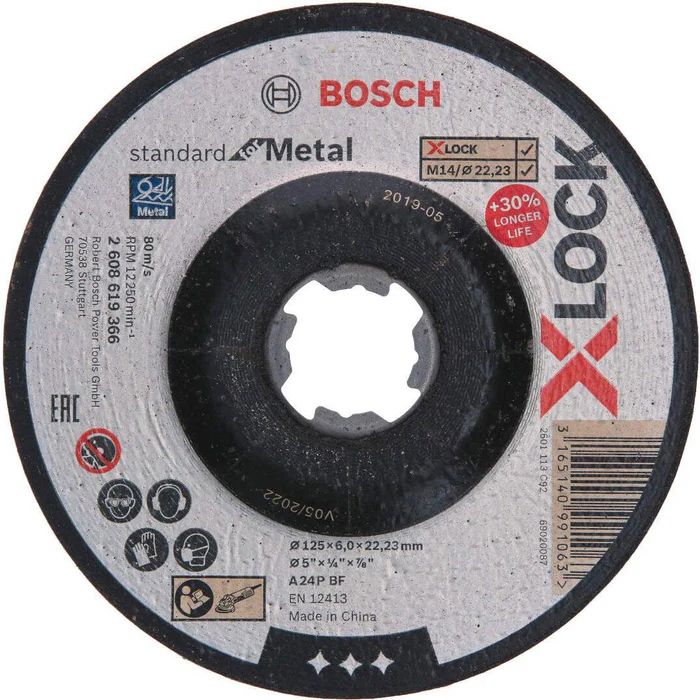 Bosch X-LOCK Standard for Metal brusna ploča izvijena 125 x 6 mm - 2608619366