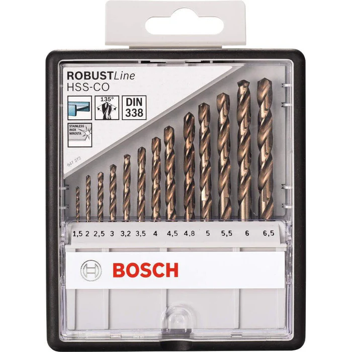 Burgije za metal SET HSS-Co Bosch - od 1,5mm - do 6,5 mm (2607019926)