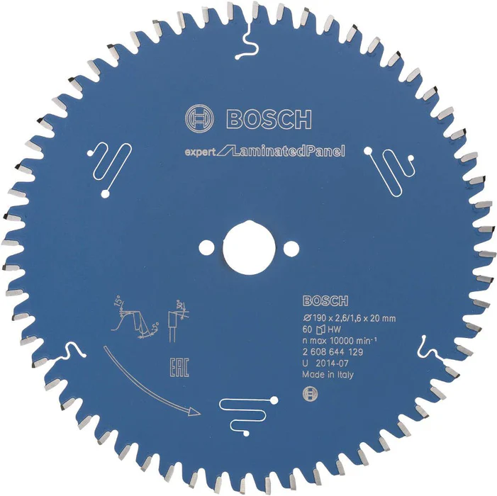 Cirkularna testera za ivericu 190 x 20 x 2,6 mm, 60ATB Bosch (2608644129)