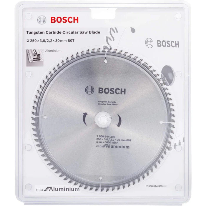 List kružne testere za aluminijum Ø250x3,0x30/80z Bosch Eco for Aluminium (2608644393)