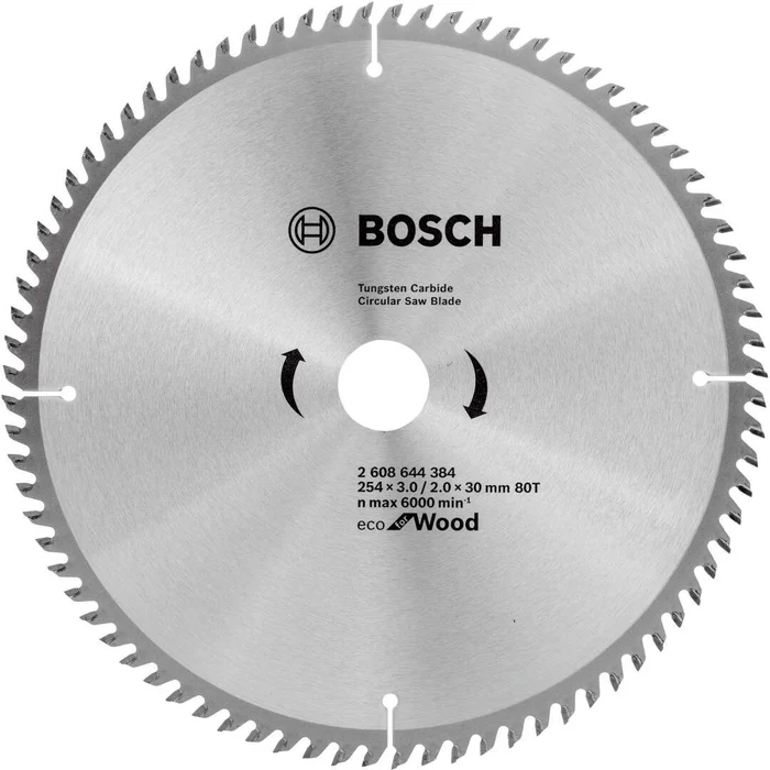 List kružne testere za drvo Ø254x2,5x30/80z Bosch Eco for Wood (2608644384)