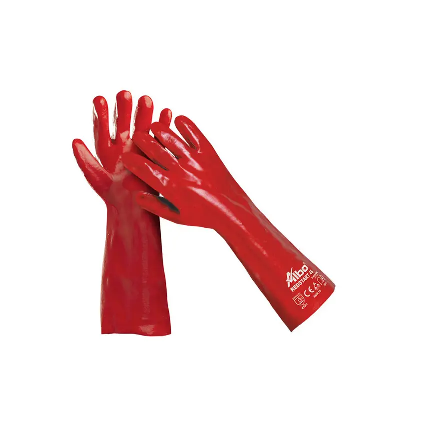 ALBO PVC zaštitne rukavice crvene