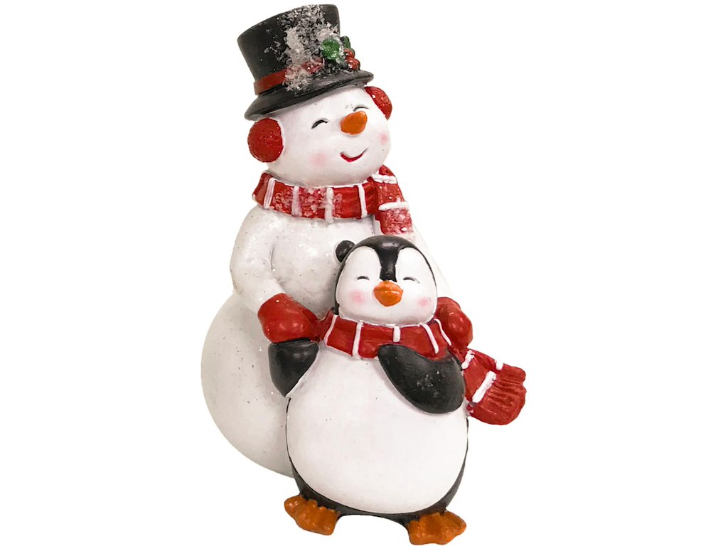 Viter Novogodišnja figura Sneško sa pingvinom