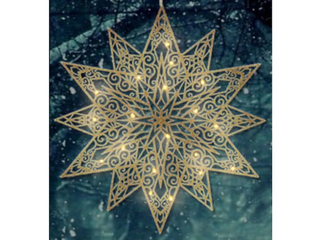 Viter Novogodišnji ukras zvezda svetleća 50cm